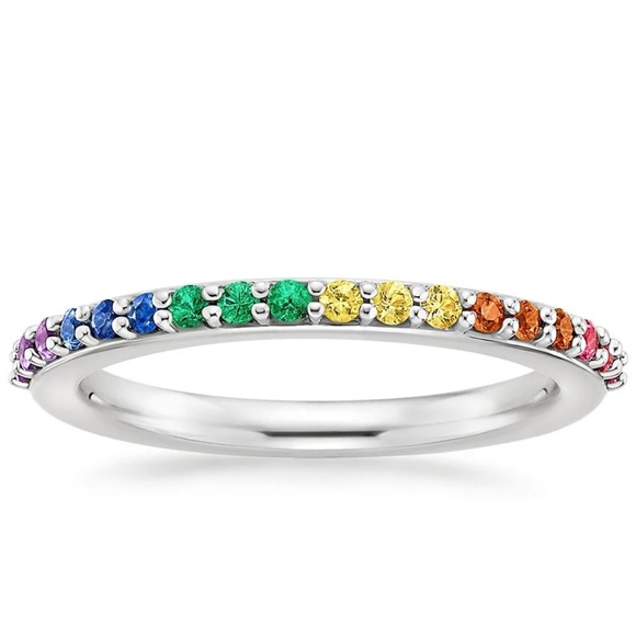 Brilliant Earth | Jewelry | Nwt 8k White Gold Rainbow Ring Never Worn ...